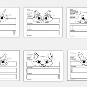 Woodland Animals Paper Crowns Activity Printable Kids Craft Woodland ...