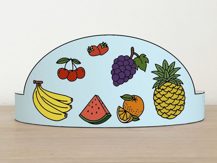 Fruits Summer Paper Crowns Spring Printable Kids Craft Coloring ...