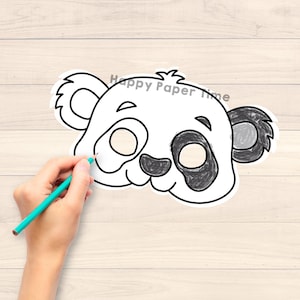 Panda Mask Costume Animal Mask Printable Party Favor Asian Jungle Party ...