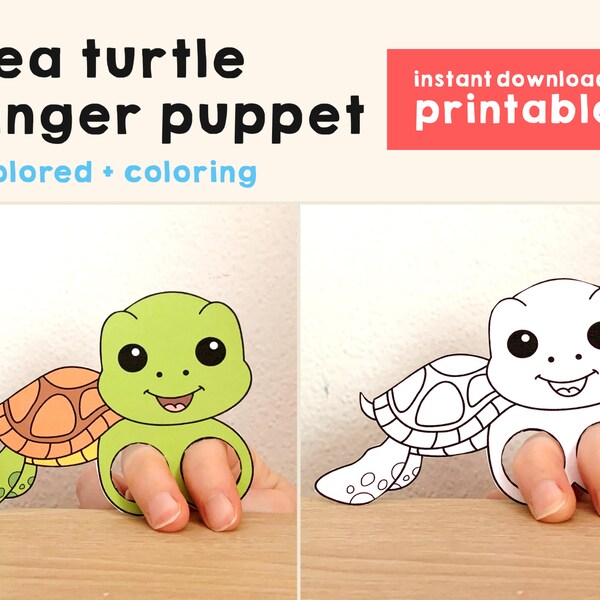 Turtle Finger Puppet - Etsy