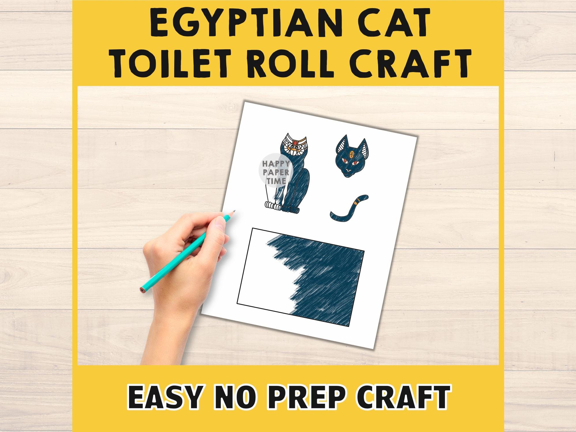 Egyptian Cat Toilet Paper Roll Craft Ancient Egypt Party Coloring ...