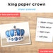 King Paper Crown Prince Silver Royal Printable Kids Craft Birthday ...