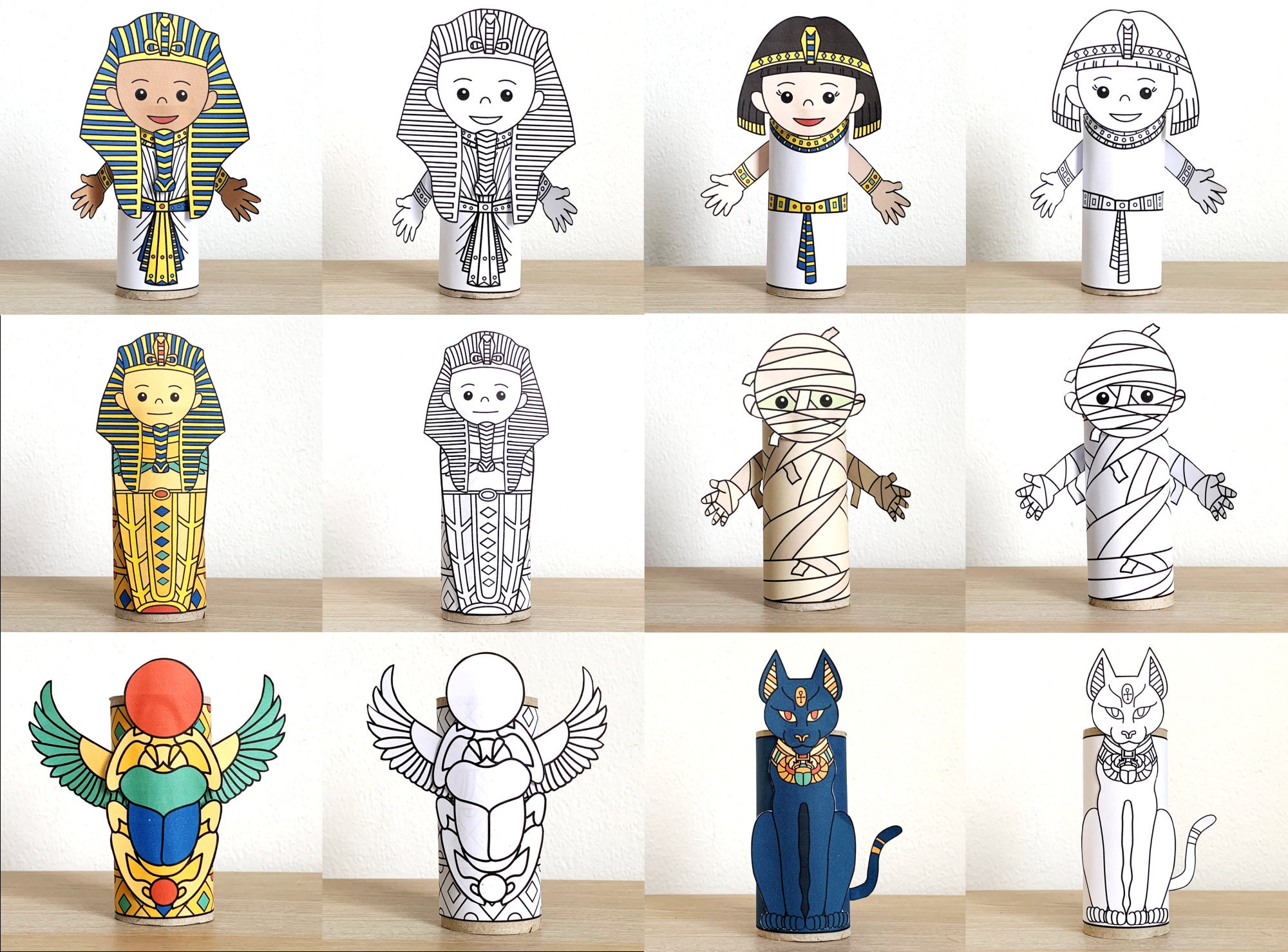 Ancient Egypt Toilet Paper Roll Craft History Archeology Party - Etsy UK