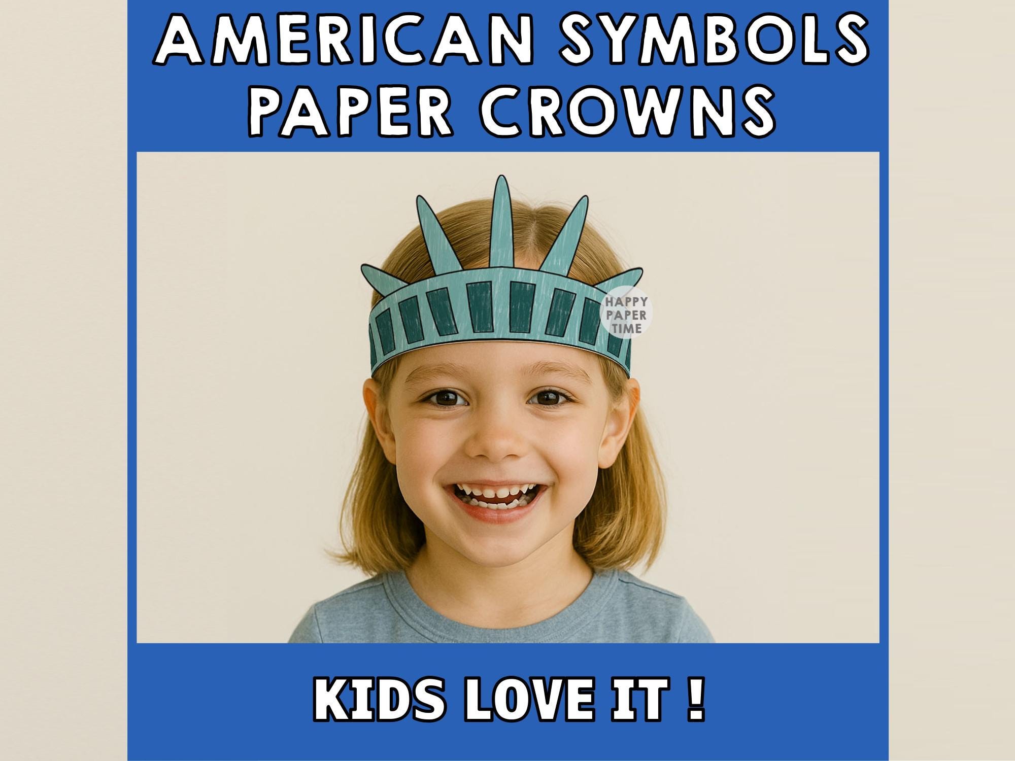 American Symbols Paper Crowns Flag 4th of July Patriotic Printable DIY ...