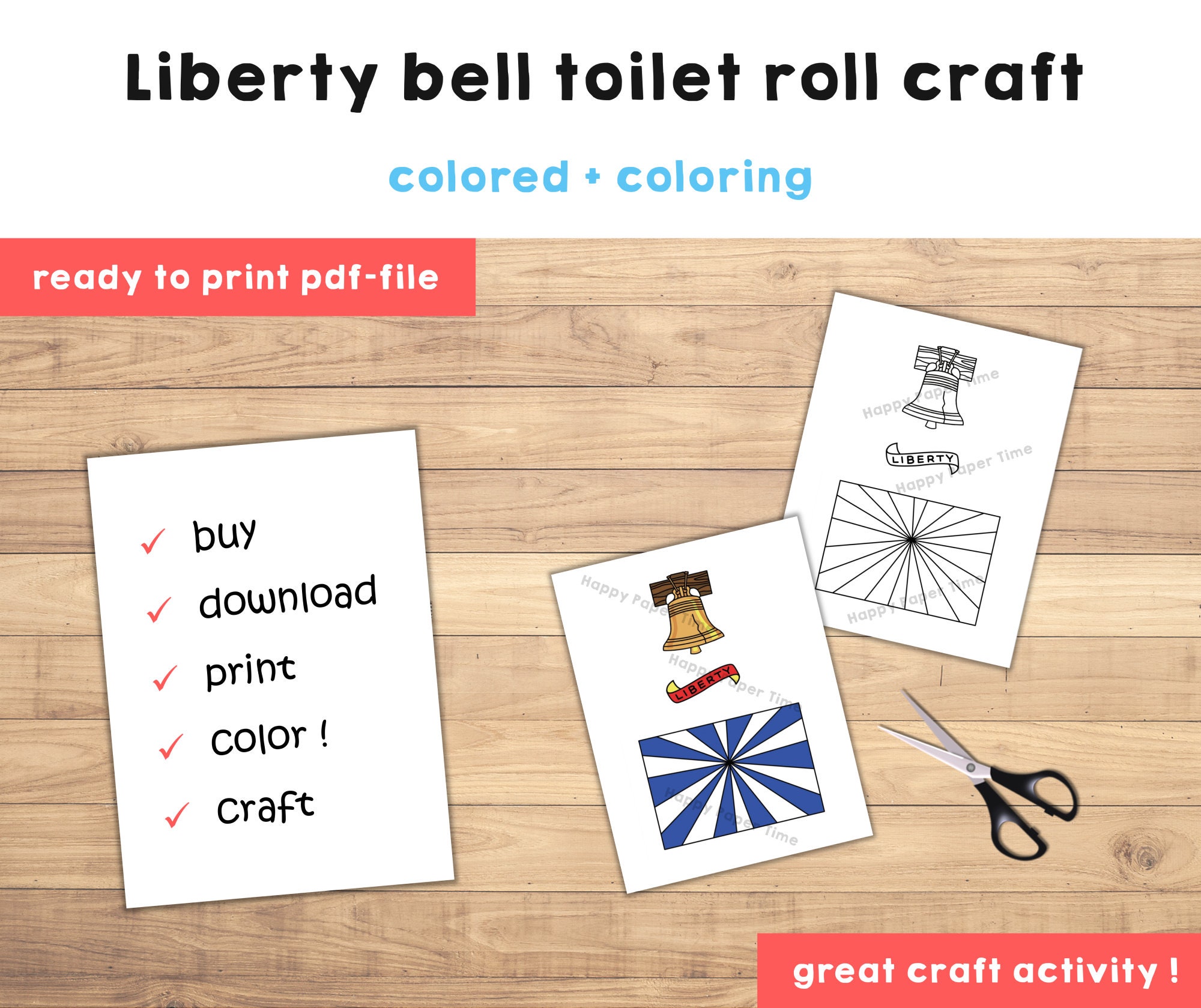 Liberty Bell Toilet Paper Roll Craft America Symbol 4th of - Etsy