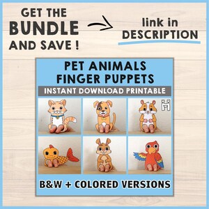 Dog Puppy Paper Craft Printable Pet Animal Finger Puppet Kids Craft ...