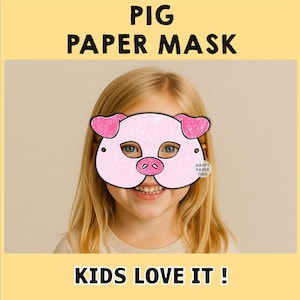 Pig Mask Printable Farm Party Activity Animal Party Activity Kids ...