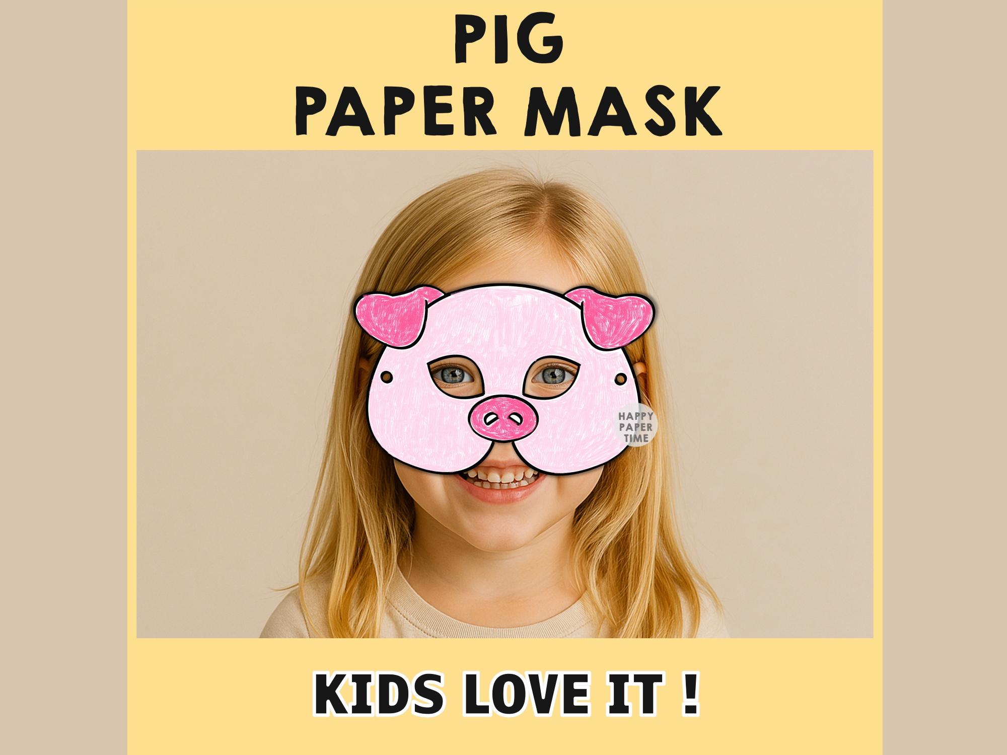 Pig Mask Printable Farm Party Activity Animal Party Activity Kids ...