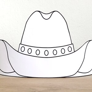 Wild West Paper Crown Coloring Headband Cowboy Sheriff Cowgirl Party ...