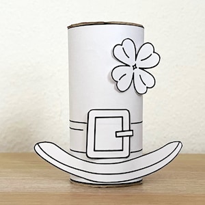 St. Patrick's Day Toilet Paper Roll Craft Activity Leprechaun Shamrock ...