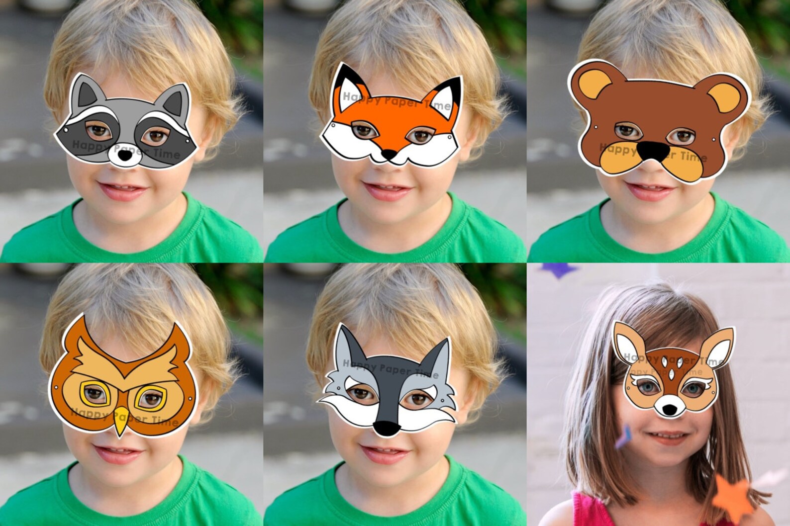 Woodland Mask Animal Mask Fox Mask Wolf Mask Animal Mask Animal Party ...