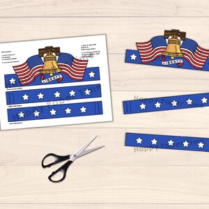 Liberty Bell Paper Crown 4th of July America Patriotic Headband ...