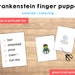 Frankenstein Paper Craft Printable Halloween Spooky Day Finger Puppet ...