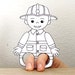 Firefighter Paper Craft Printable Community Helper Finger Puppet Kids ...