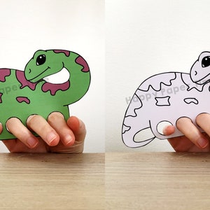 Dinosaur Brontosaurus Paper Craft Printable Finger Puppet Kids Craft ...