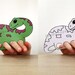 Dinosaur Brontosaurus Paper Craft Printable Finger Puppet Kids Craft ...