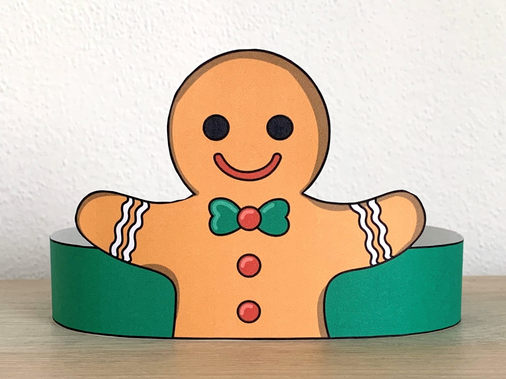 Gingerbread Man Paper Crown Hat Christmas Winter Holiday Party - Etsy