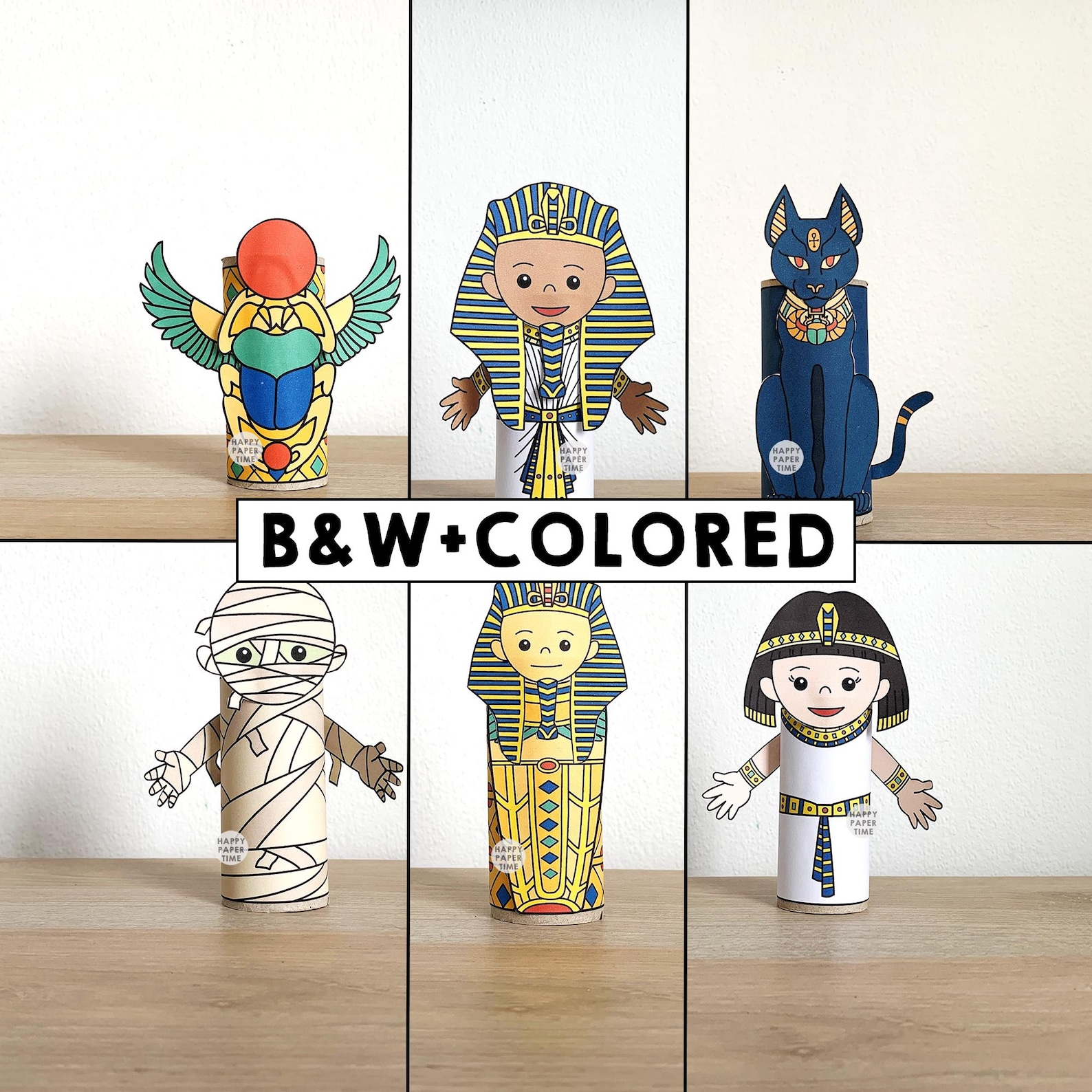 Ancient Egypt Toilet Paper Roll Craft History Archeology Party Coloring ...