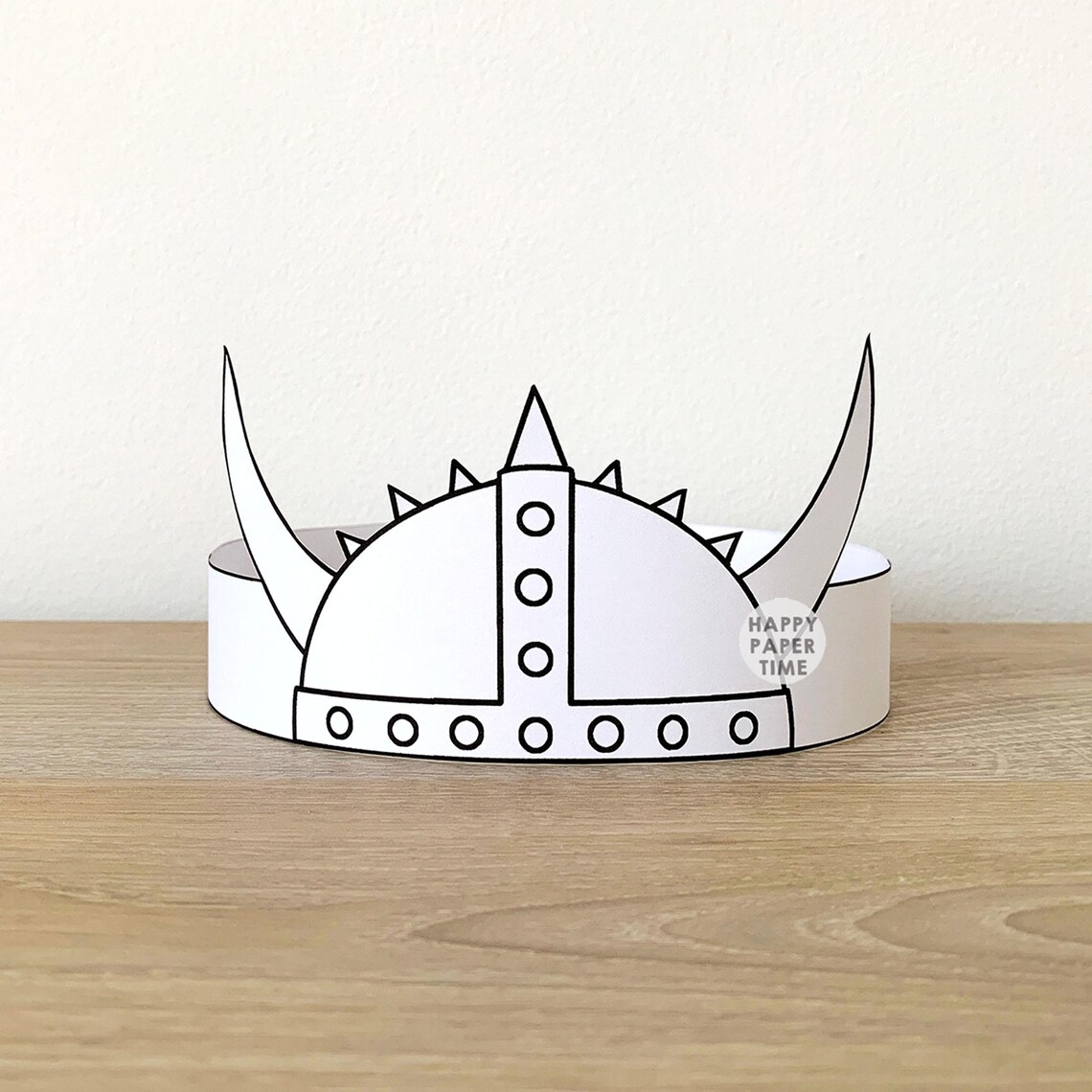 Viking Paper Crown Activity Printable Kids Craft Helmet Medieval ...