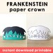 Frankenstein Monster Paper Crown Template Halloween Party Headband ...
