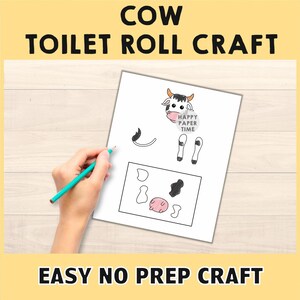 Cow Toilet Paper Roll Craft Farm Animal Party Coloring Printable ...