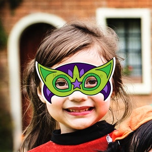 Superhero Mask Costume Hero Mask Printable Party Favor Craft Halloween ...