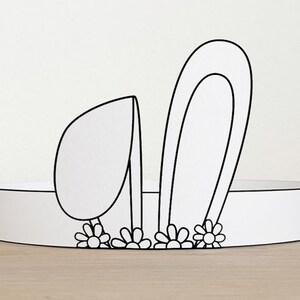 Easter Bunny Ears Paper Crown Coloring Headband Easter Cut Out Party ...
