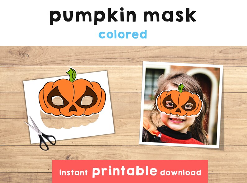 Pumpkin Mask Kids Costume Halloween Pumpkin Mask Diy Pumpkin - Etsy