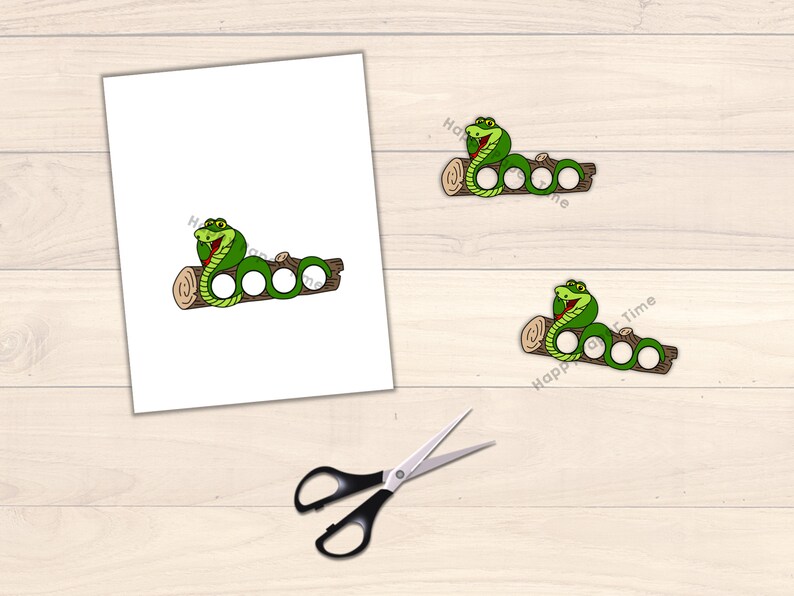Cobra Snake Paper Craft Printable Asian Animal Reptile Finger Puppet ...