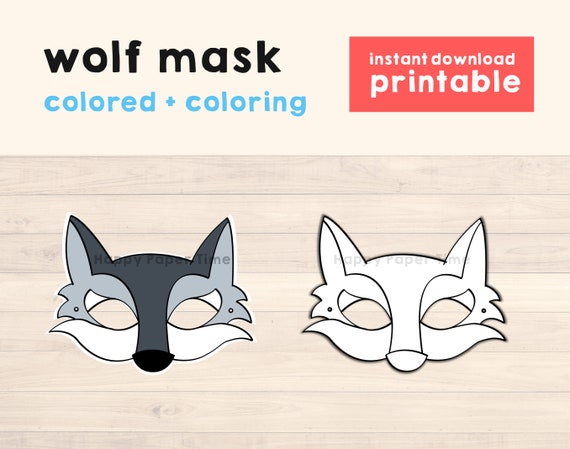 Wolf Masks Printable