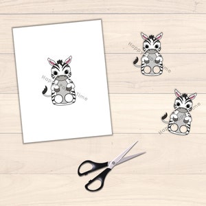 Zebra Paper Craft Printable African Animal Finger Puppet Kids Craft ...