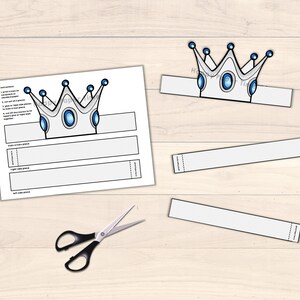 Princess Paper Crown Coloring Printable Kid Craft Princess Birthday ...