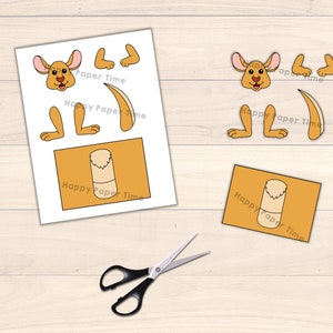 Kangaroo Toilet Paper Roll Craft Australian Animal Party Coloring ...