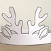 Reindeer Paper Crown Hat Christmas Winter Holiday Party Coloring ...