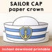 Sailor Hat Cap Paper Crown Party Printable Kids Craft Sea - Etsy