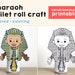 Pharaoh Toilet Paper Roll Craft Ancient Egypt Party Coloring - Etsy Canada