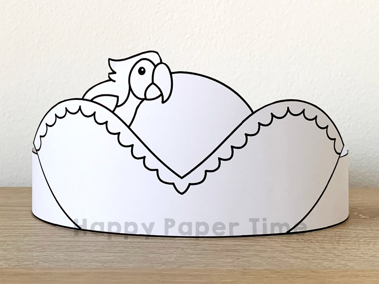 Pirate Hat Paper Crown Template Pirate Captain Party Headband Coloring ...