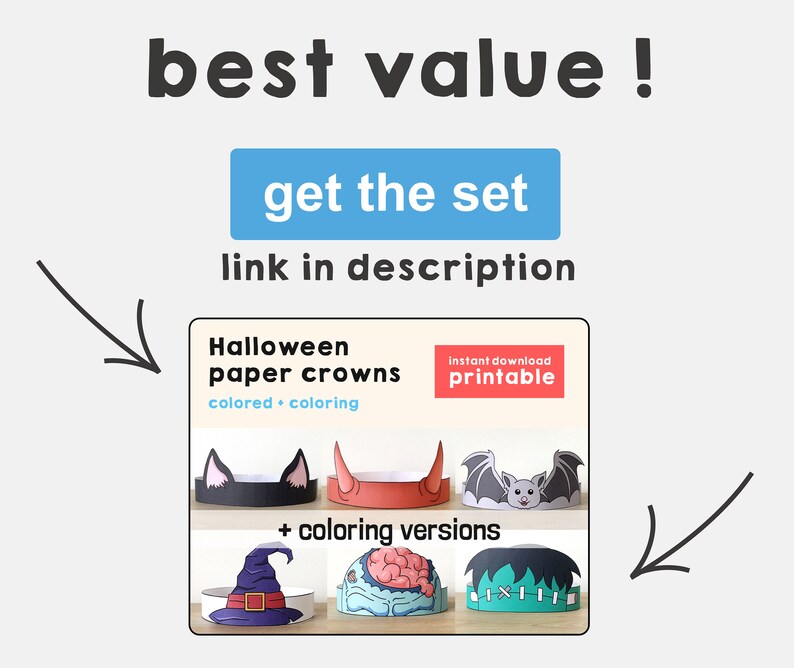 Devil Horns Paper Crown Party Coloring Printable Kids Craft - Etsy