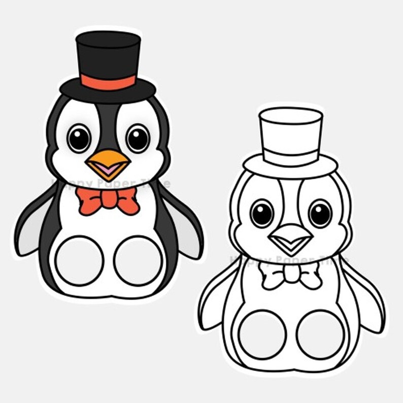 Penguin Paper Craft Printable Finger Puppet Template Kids | Etsy