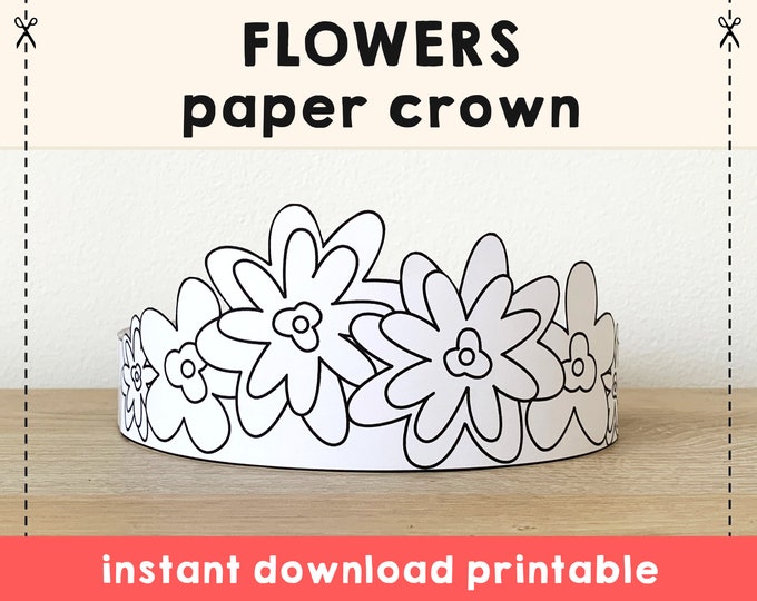 Paper Flower Crown Kids Craft - Etsy