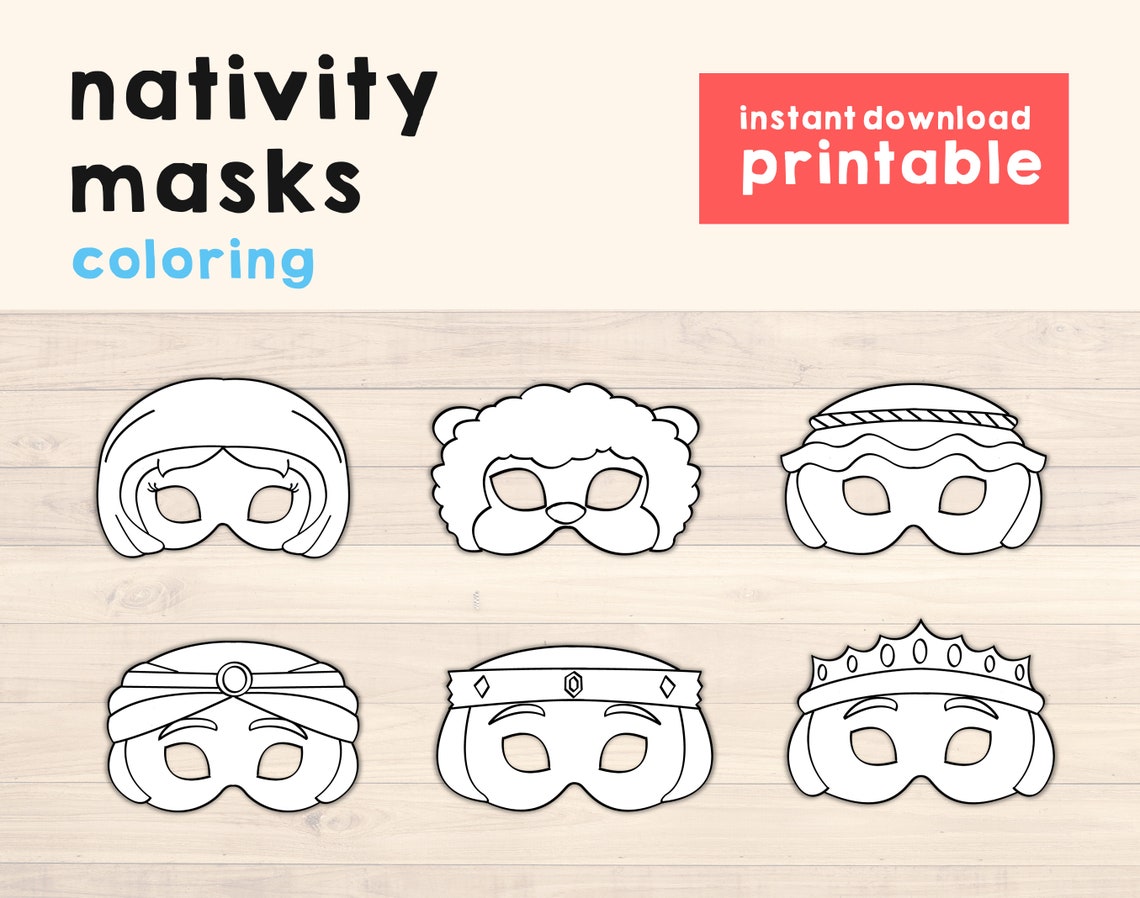 Nativity Masks Kids Nativity Play Kids Masks Nativity - Etsy