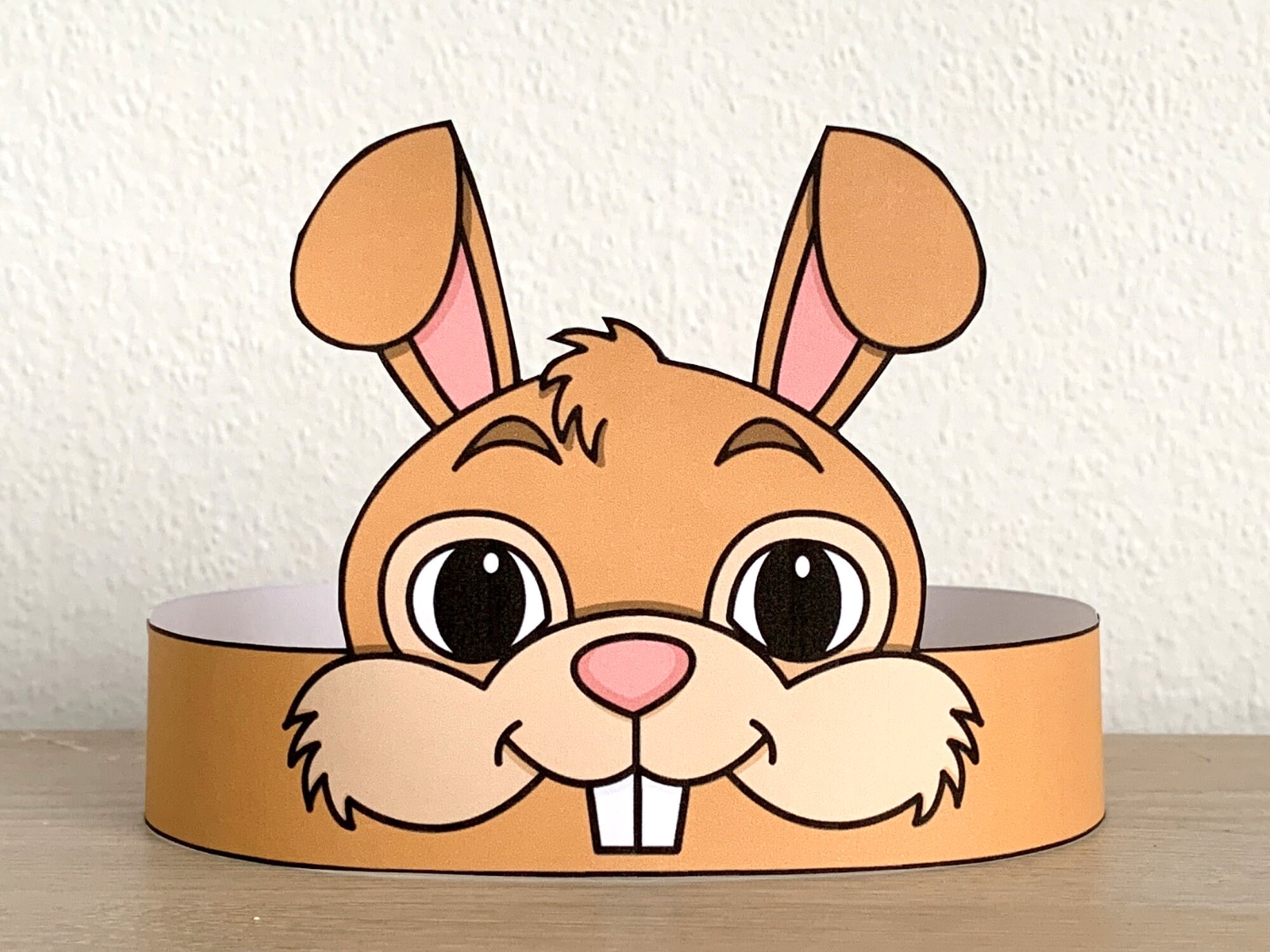 Bunny Paper Crown Headband Coloring Pet Animal Printable Kids Craft ...