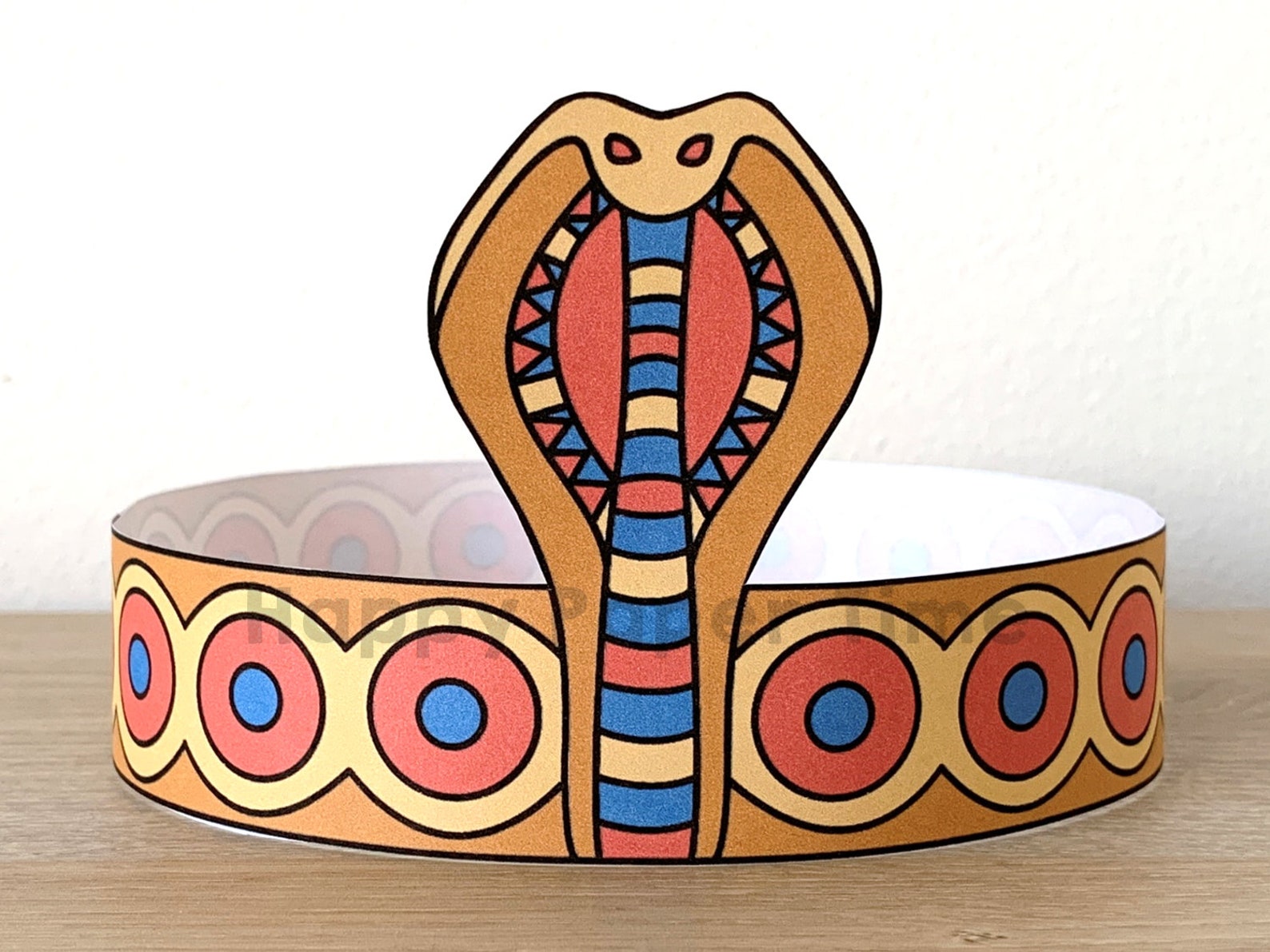 Ancient Egypt Cobra Paper Crown Princess Template Party - Etsy