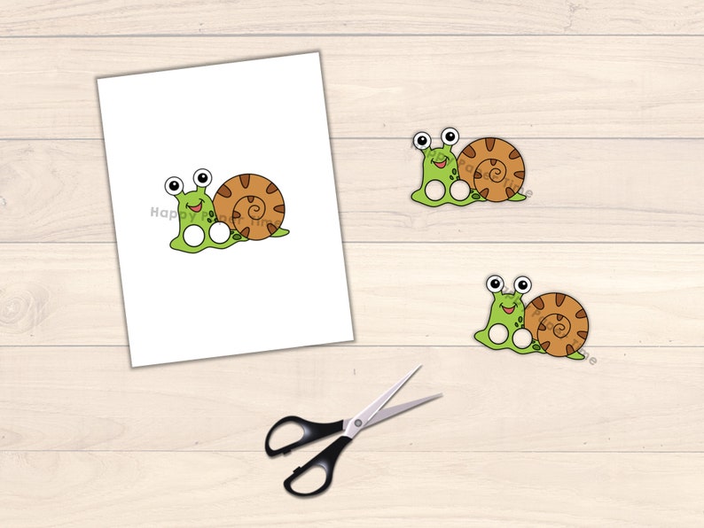 Snail Paper Craft Printable Finger Puppet Bug Template Kids - Etsy