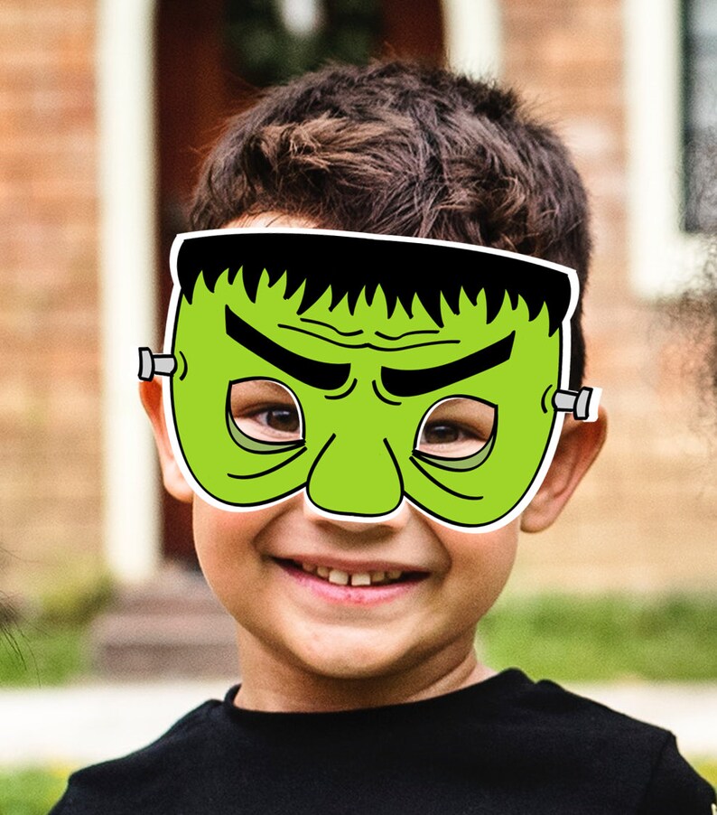 Frankenstein Mask Kids Costume Halloween Mask Diy Halloween Party ...