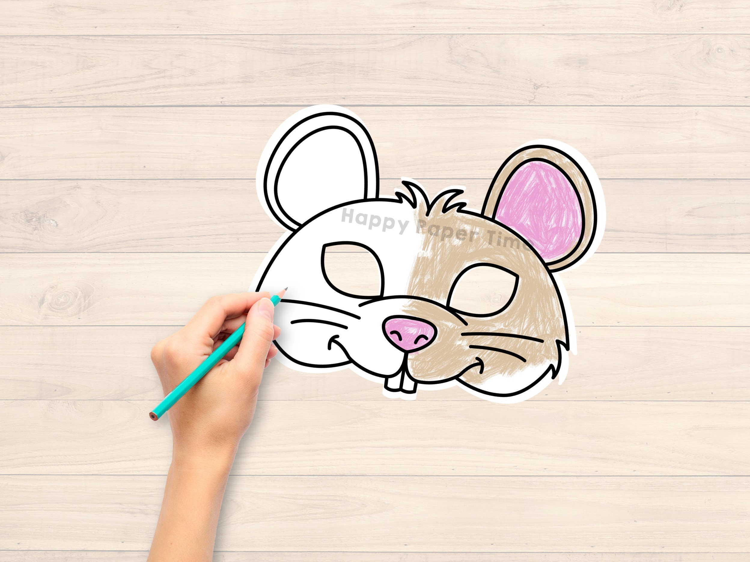 Mouse Mask Mouse Costume Animal Mask Printable Party Favor | Etsy