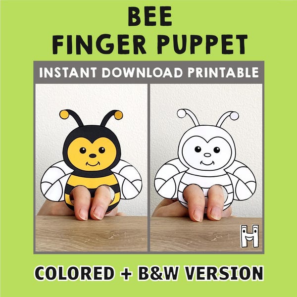 Bee Finger Puppet - Etsy