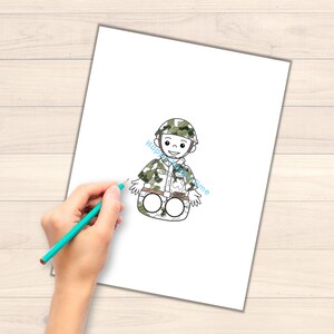 Soldier Paper Craft Printable Community Helper Finger Puppet Kids Craft ...