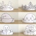 Christmas Paper Crowns Coloring Activity Printable Kids Craft Hats ...