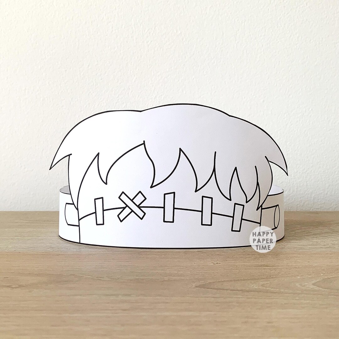 Frankenstein Paper Headband Crown Craft Activity Halloween Party ...
